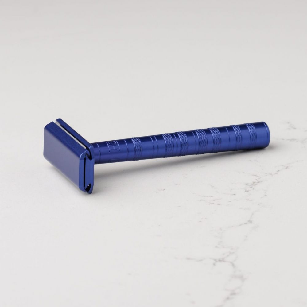 Henson Safety Razor 2.0 AL13 Mild - Steel Blue - Scheersalon.nl