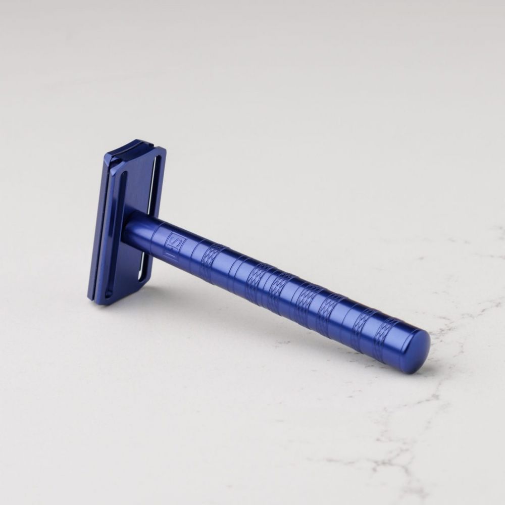 Henson Safety Razor 2.0 AL13 Medium - Steel Blue - Scheersalon